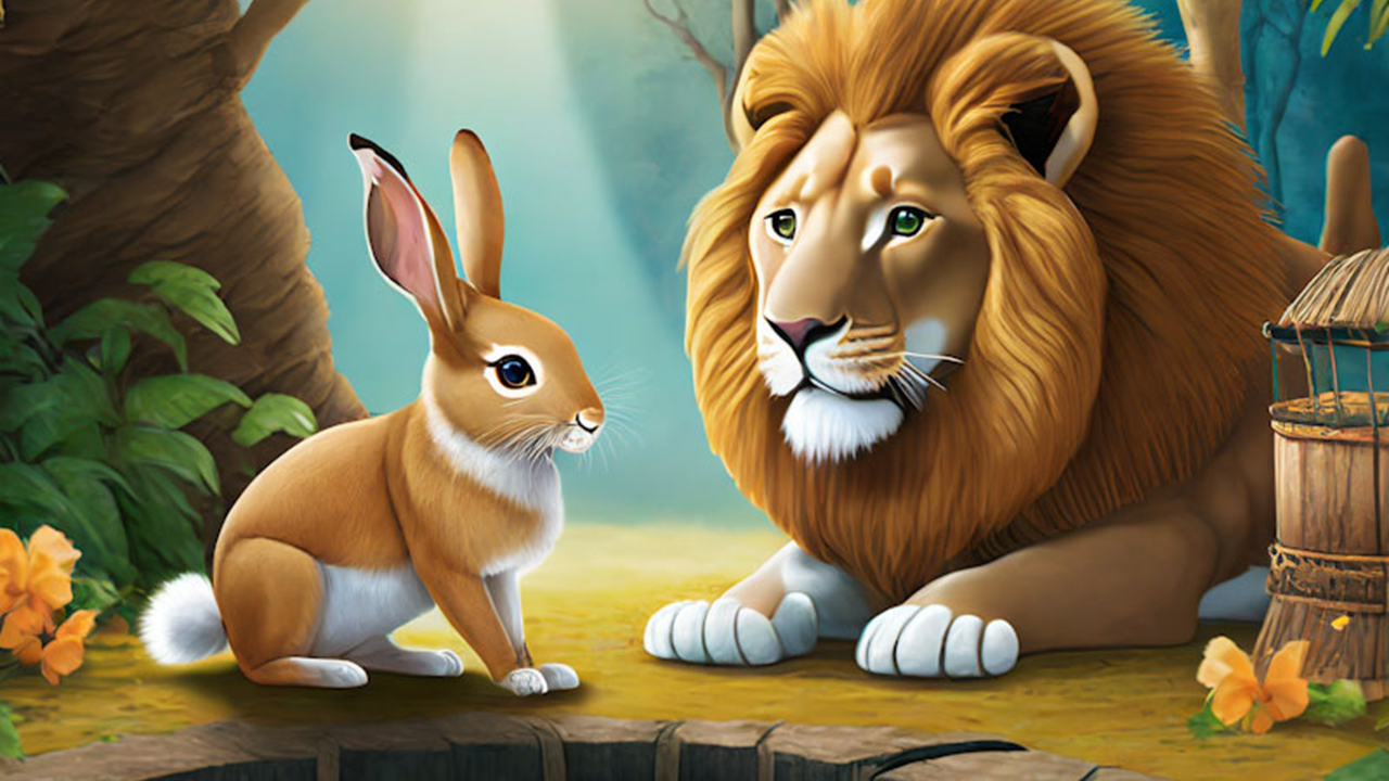 Story: The Clever Rabbit and the Echo of Power – Divine Mindfulness
